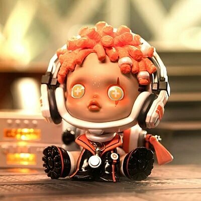 POP MART SKULLPANDA Night City Series Scroll Carrier Blind Box Figurine Collectible Toy, 10cm Высота, Неповрежденная