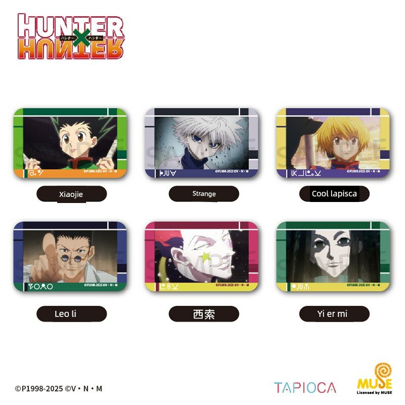 【TAPIOCA В наличии】Набор значков с культовыми сценами из Hunter x Hunter (Blind Box) Случайный вариант_Около 70×44 мм