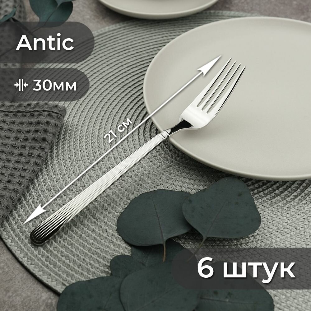 Набор столовых вилок Antic P.L. Davinci, 21 см, 6 шт