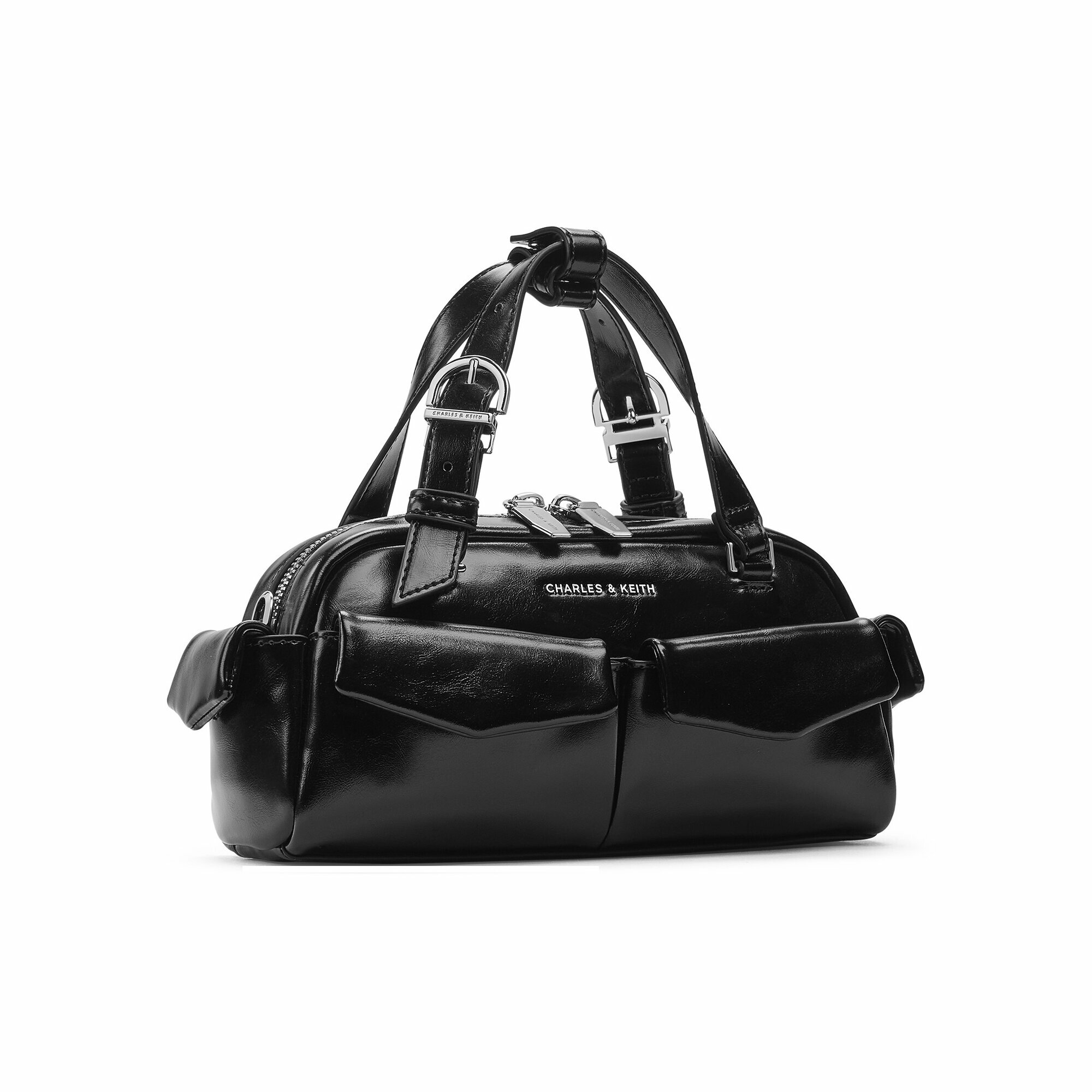 Сумка CHARLES & KEITH, фактура матовая, черный — фото 1
