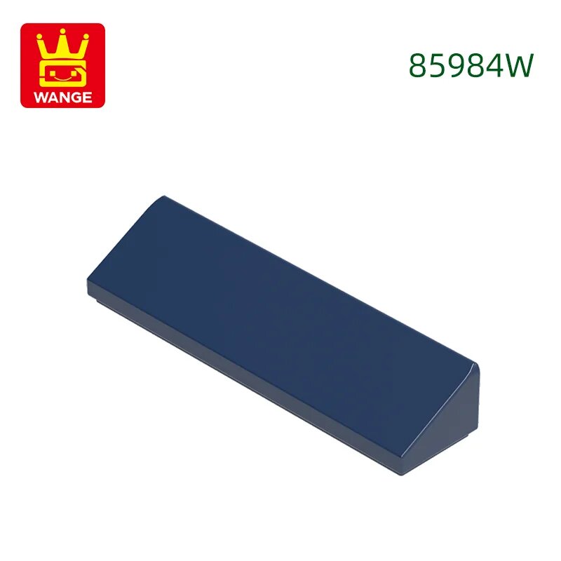 Конструктор Wange 85984W, наклонный блок 1x4, темно-синий