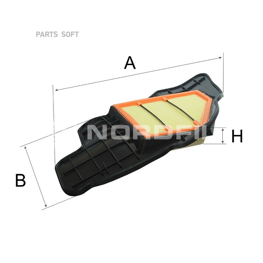 NORDFIL AN1266 Фильтр воздушный BMW 5 (F10 F11 F18) 6 (F12 F13) 7 (F01-F04) X5 (E70) X6 (E71 E72)