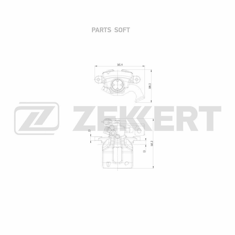 ZEKKERT BS-8334 Тормозной суппорт задний левый Toyota Corolla (E150 E140) 06- Auris (E150 E180) 06-