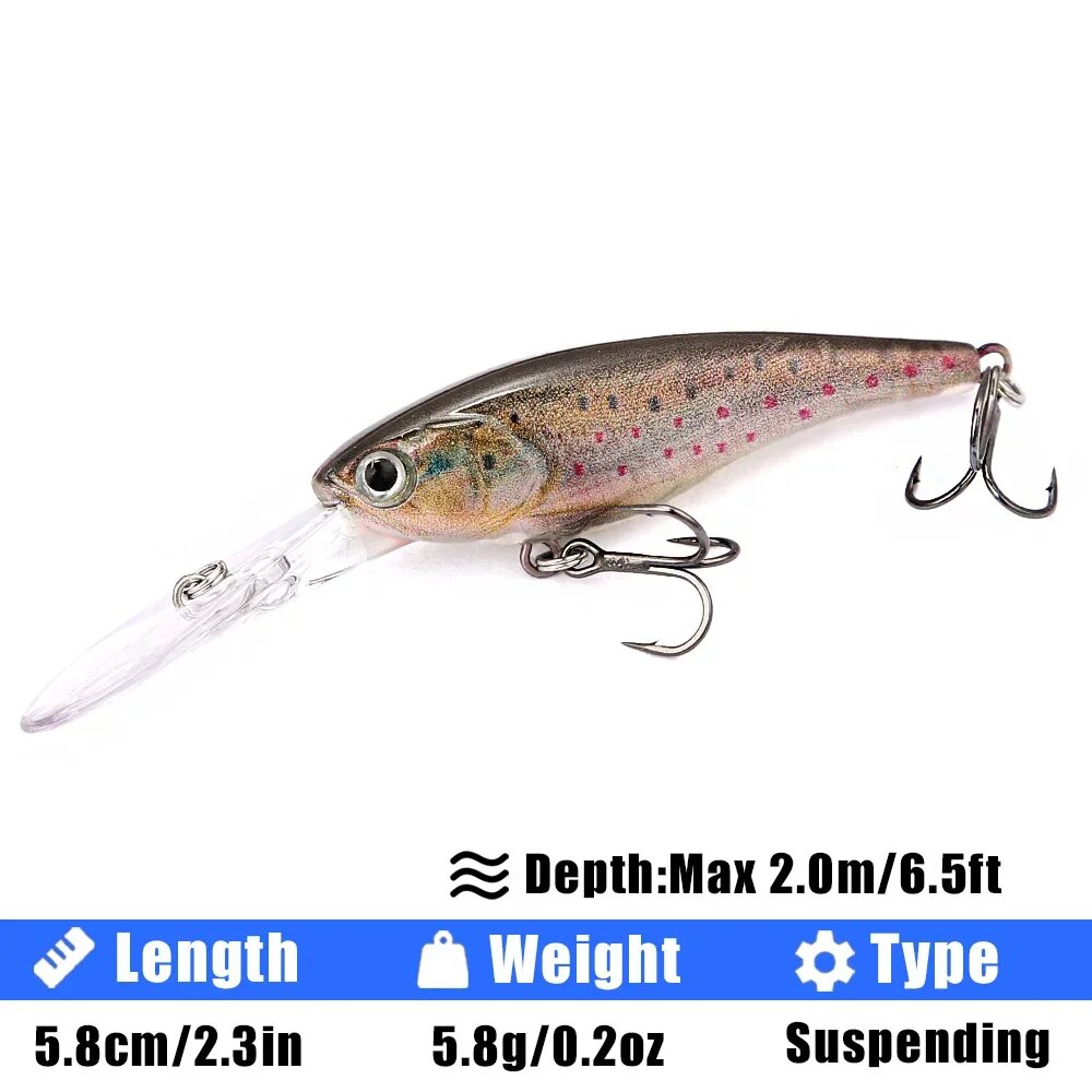 B&U подвесной гольян Shad жесткая приманка brown red