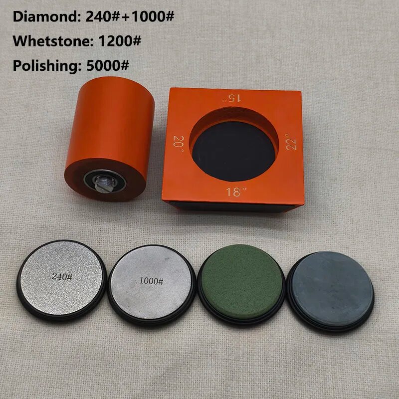 Набор для заточки ножей RSCHEF, 4 шт, Diamond 240#/1000#, Whetstone 1200#, Polishing 50