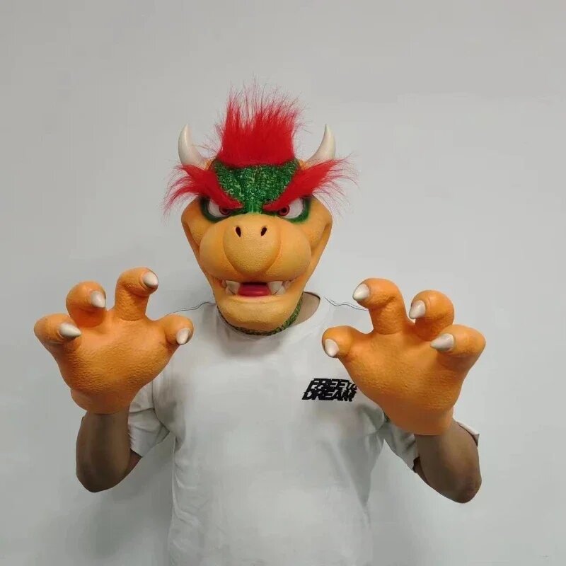 Маска Боузер, перчатки, косплей, headgear Gloves
