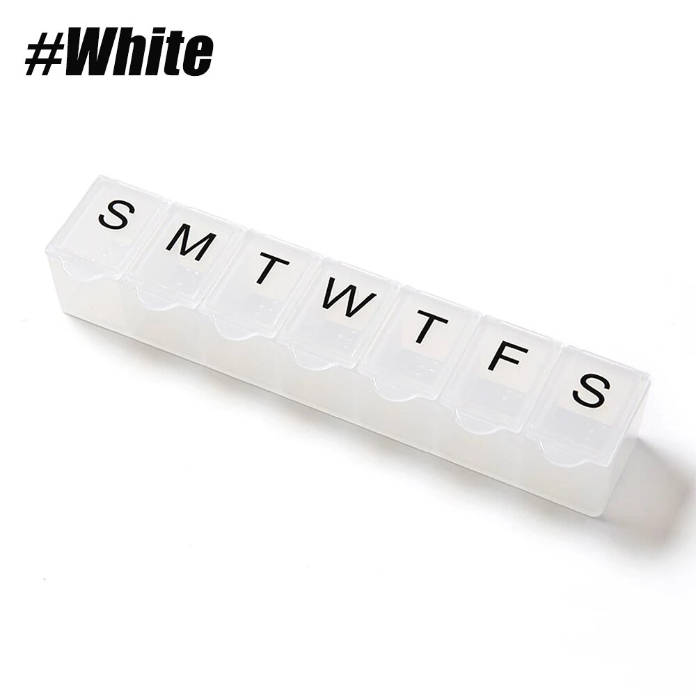 Органайзер для таблеток на 7 дней white