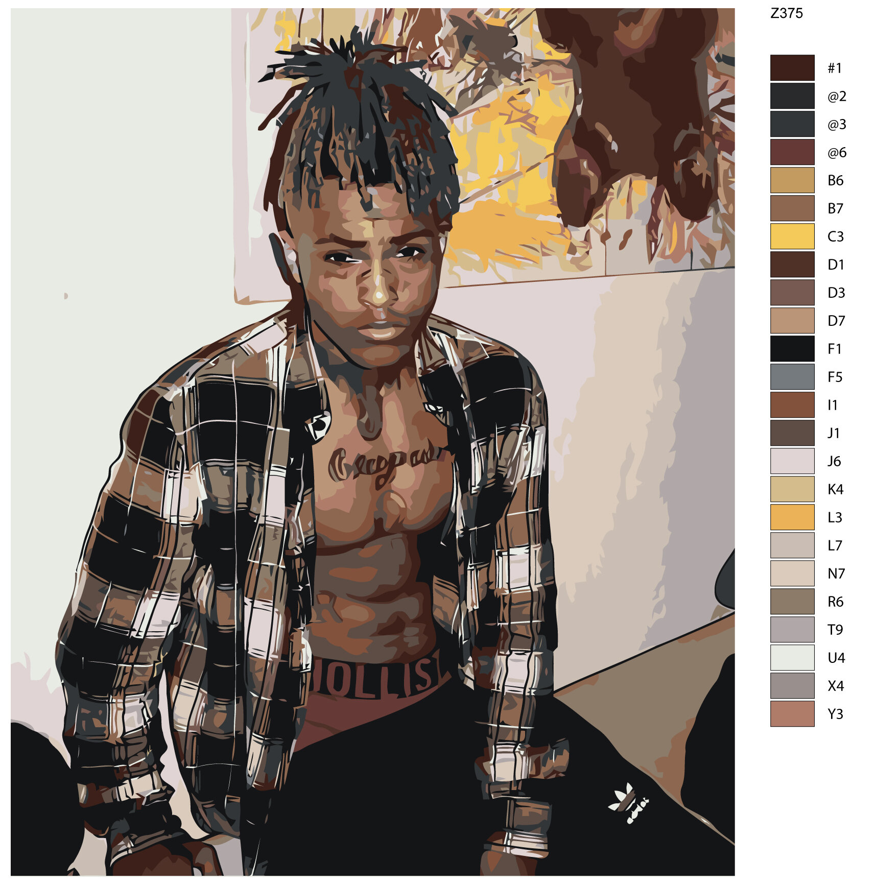 Картина по номерам Z-375 "XXXTentacion" 60x80