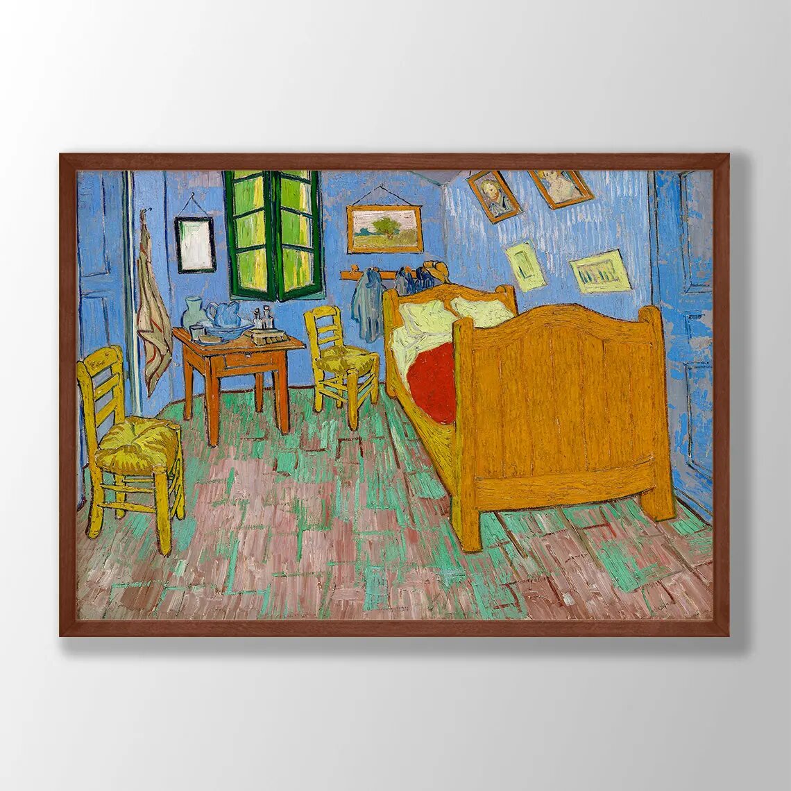 Абстрактный принт на холсте "Ночной пейзаж со звездами" WO1032, 30x45cm No Frame