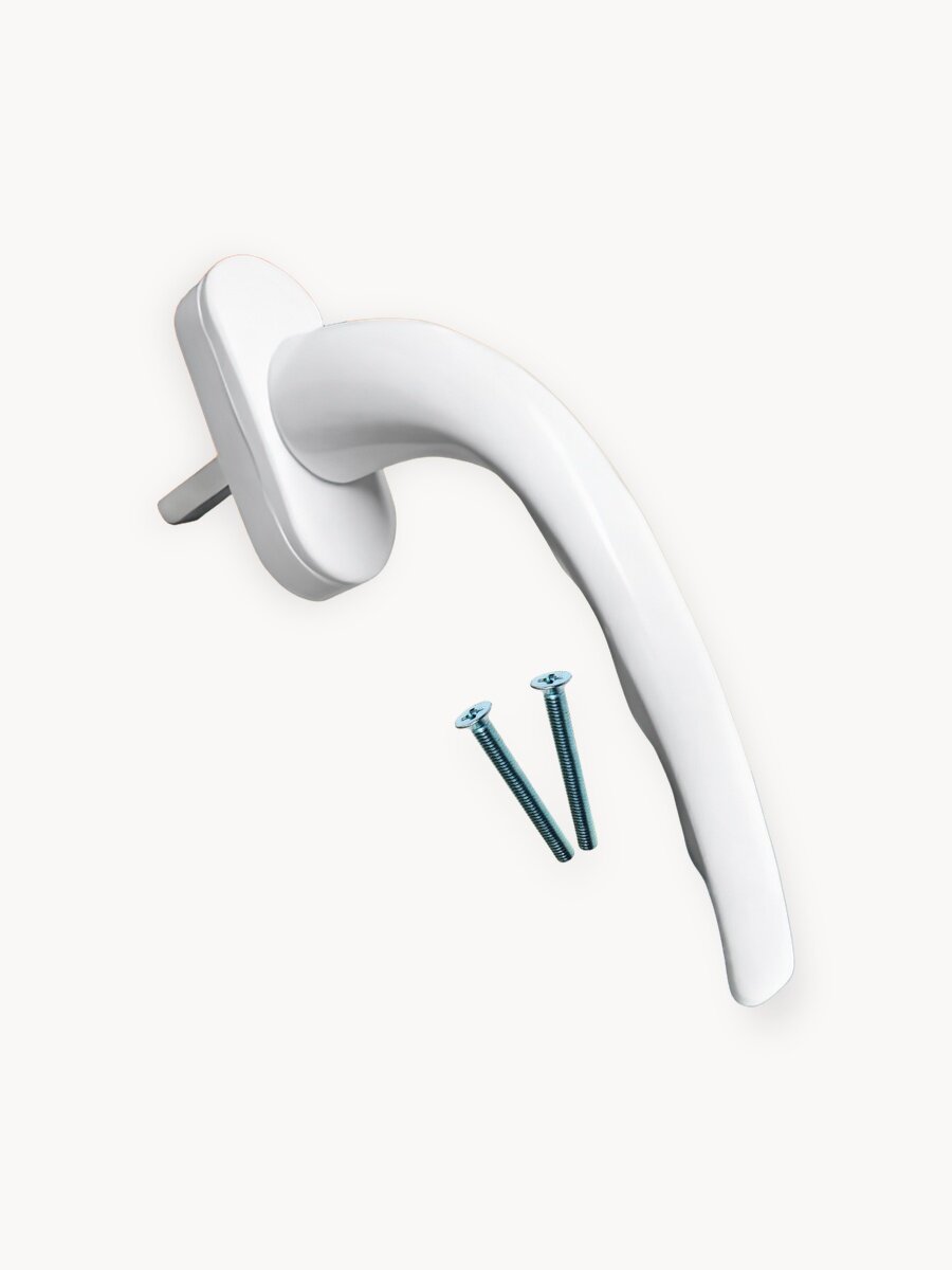 Ручка для пластиковых окон белая 2 шт. Ручка для ПВХ окон. Бюджетная ручка для окна.