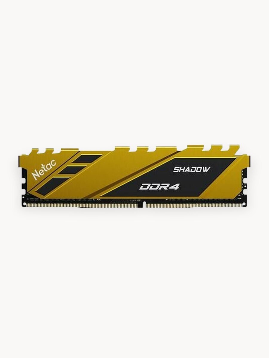 Оперативная память NETAC Shadow NTSDD4P32SP-16Y DDR4 - 1x 16ГБ 3200МГц, DIMM, Yellow, Ret