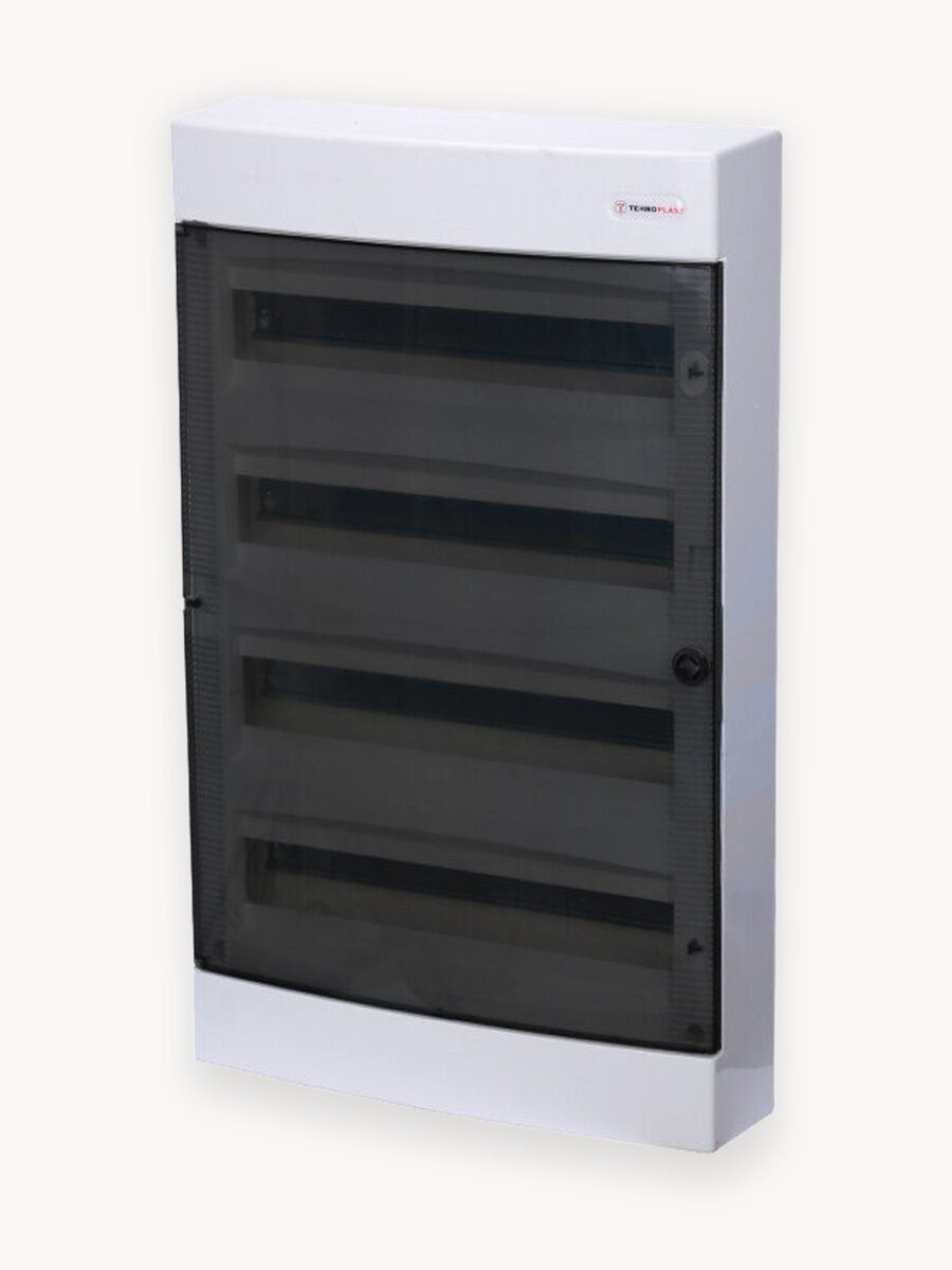 N4x18C Щит навесной, 4 ряда, 72 мод, прозрач. дверца, IP40