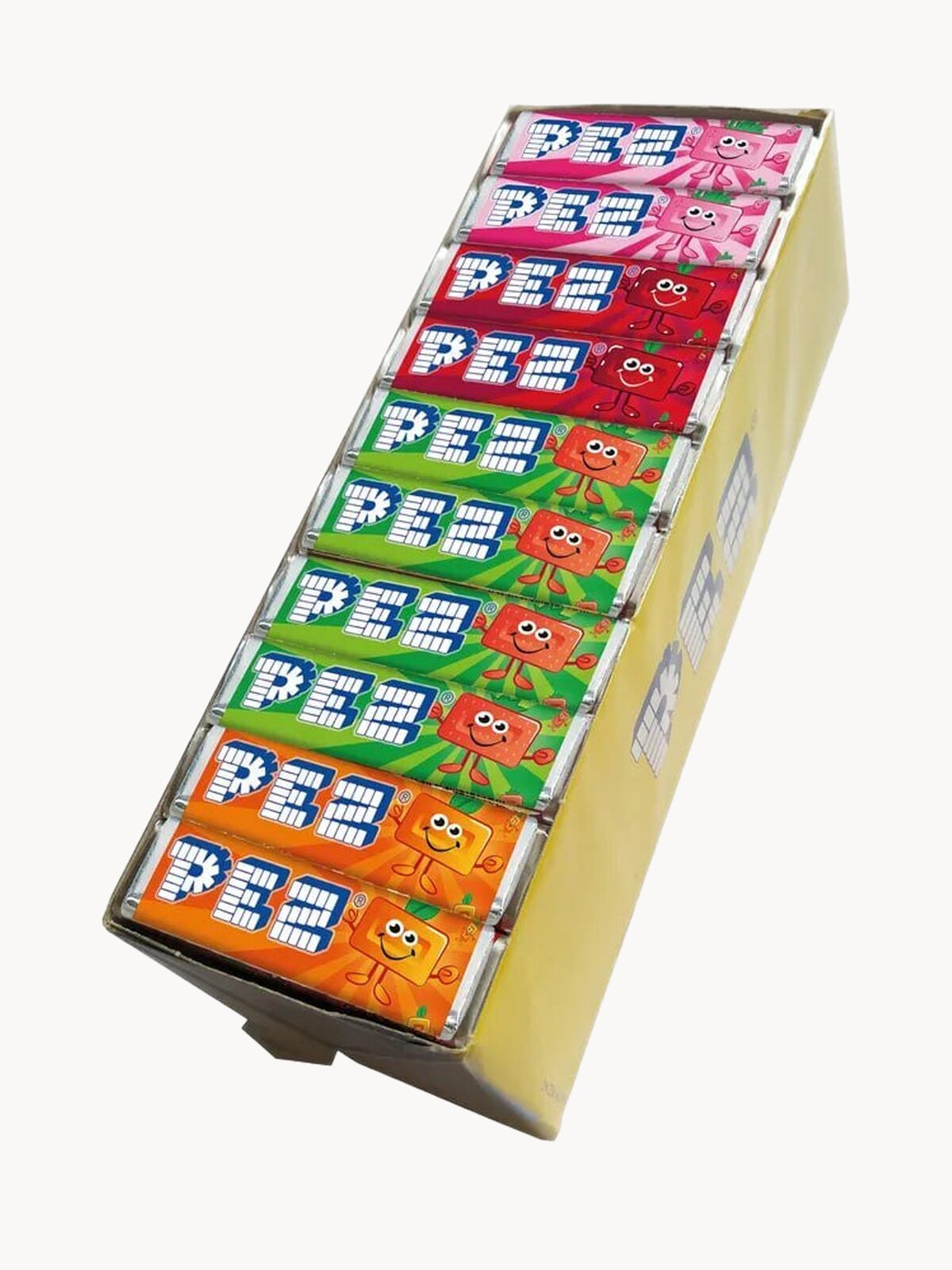 PEZ Fruit Mix конфеты, набор 50 штук со вкусом малина, клубника, вишня, апельсин, конфеты для игрушек Петс