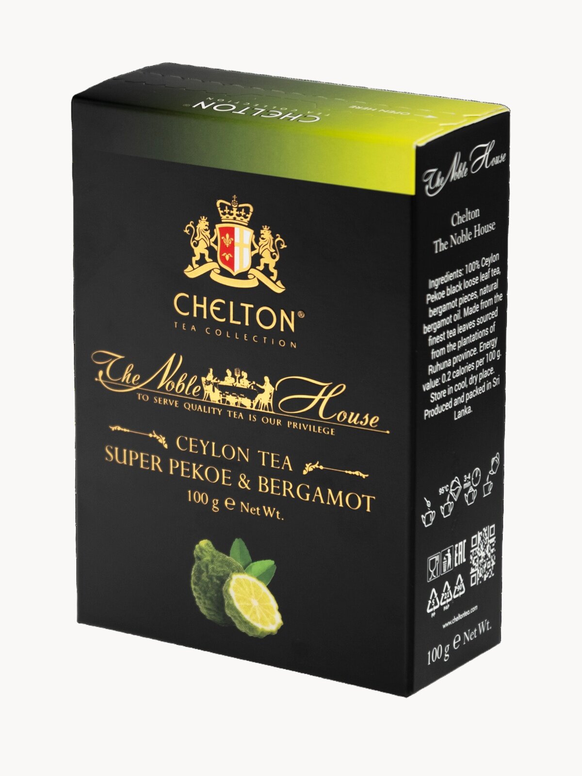 Чай черный с бергамотом Chelton "Благородный дом" Super Pekoe, 100 г