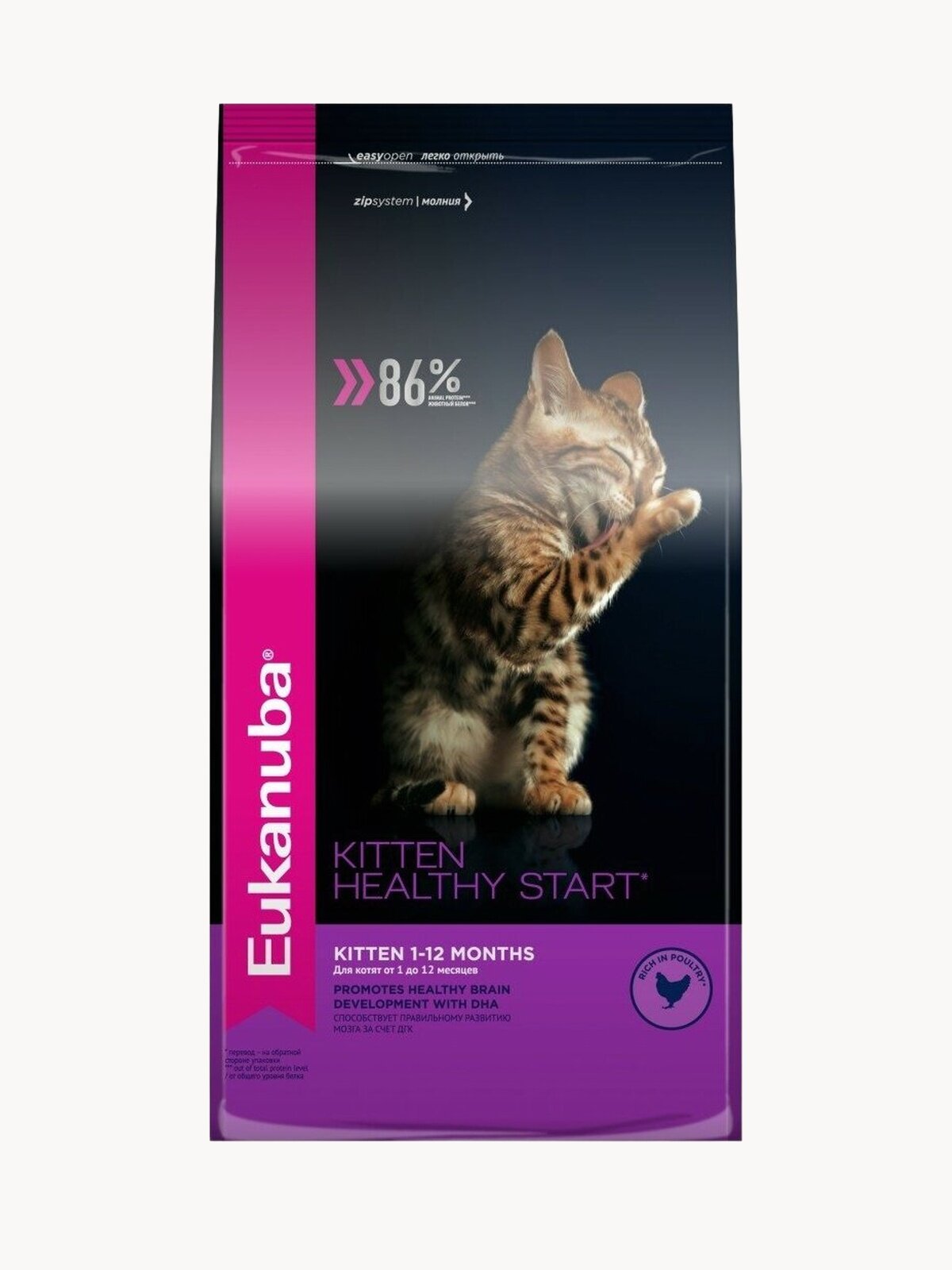 Сухой корм для котят Eukanuba Kitten Healthy Start с птицей, 5 кг