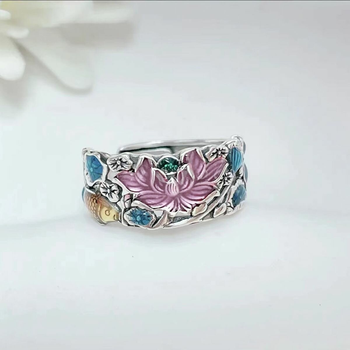 Кольцо, искусственный камень