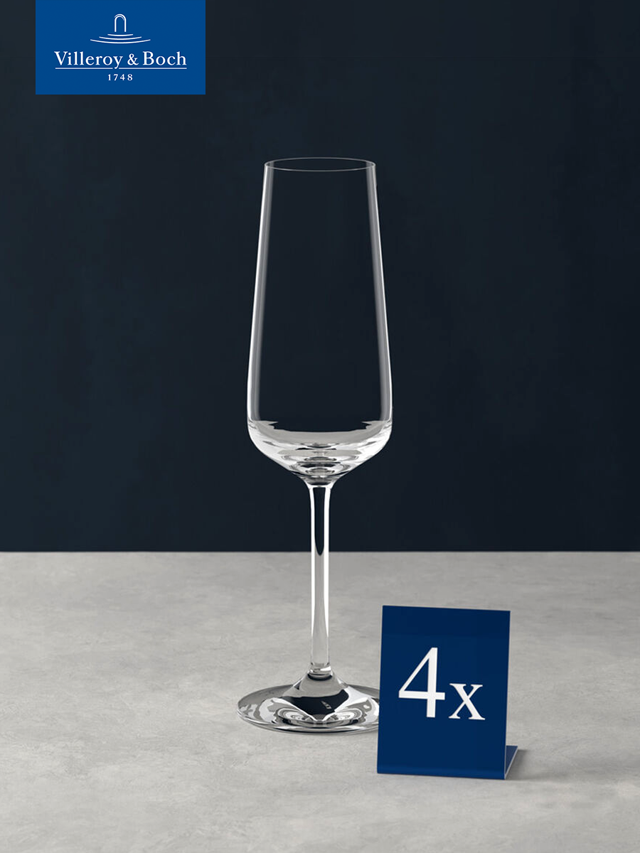 Набор бокалов для шампанского, 4 шт, 250мл, Ovid, Villeroy & Boch, Хрустальное стекло