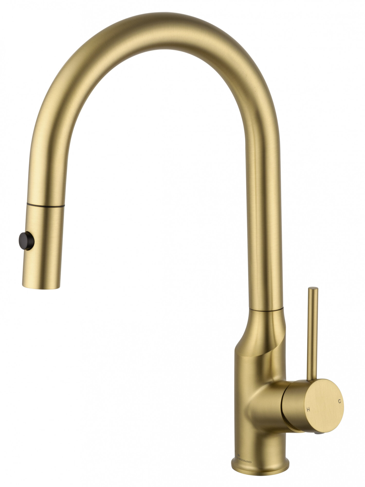 Смеситель для кухни с выдвижным изливом WONZON & WOGHAND, брашированное золото WW-A21252-BG