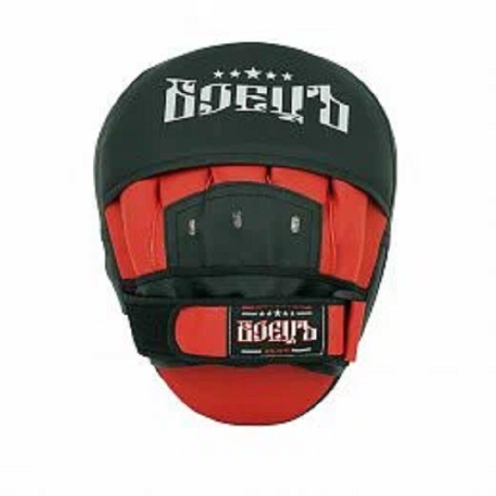 Лапы боксерские Bf "Боецъ" 110, гнутые, красно-черные, полиуретан/поролон, 2 шт.