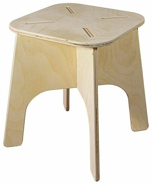 Детский табурет, сборный деревянный стул без спинки, мебель в детскую комнату, 35.6 х 35.6 х 29 см