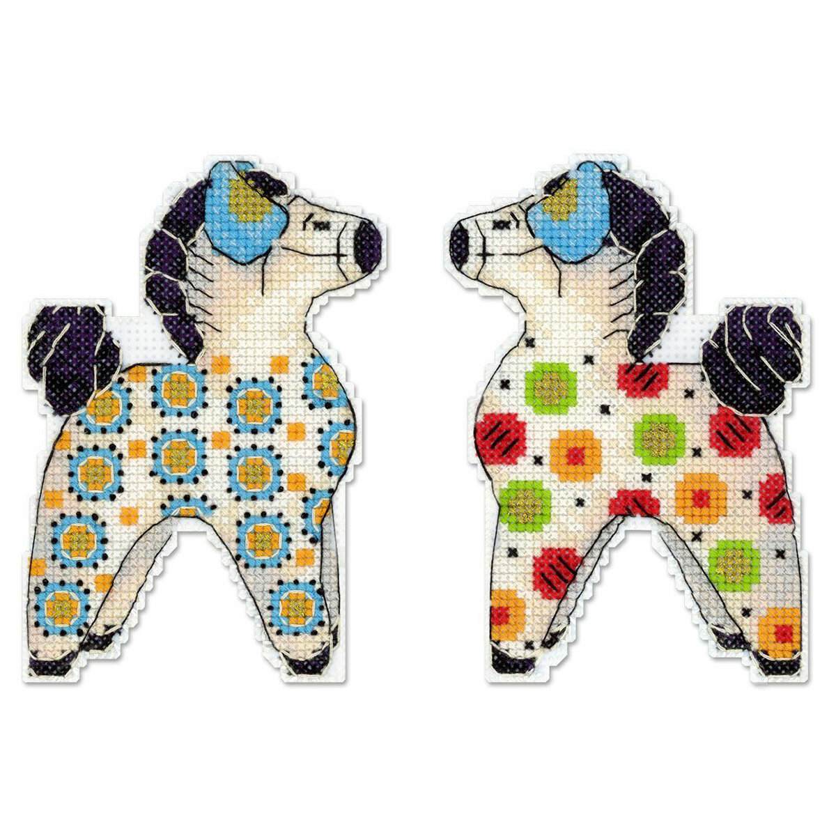 Набор для вышивания на пластиковой канве 'Красочная лошадка', 12*8 см, МП Студия