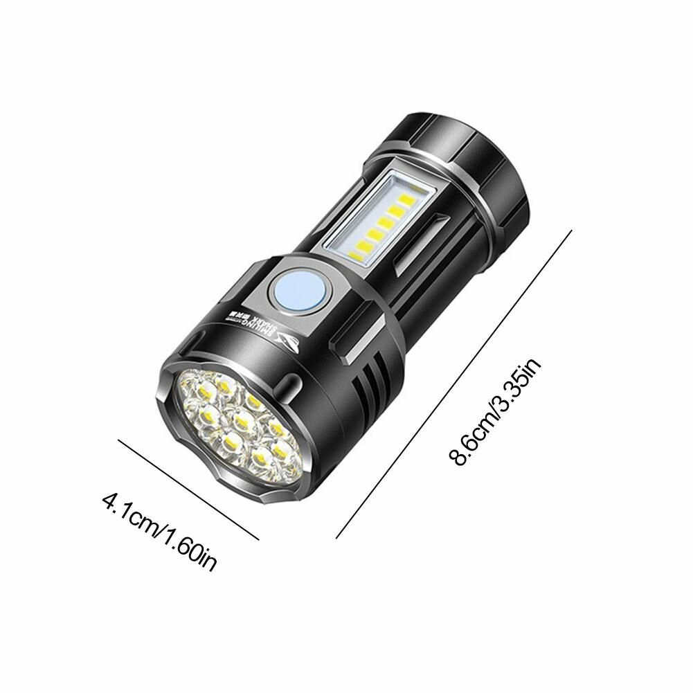 Фонарик аккумуляторный светодиодный - Мини карманный фонарик с зарядкой от сети USB Type C