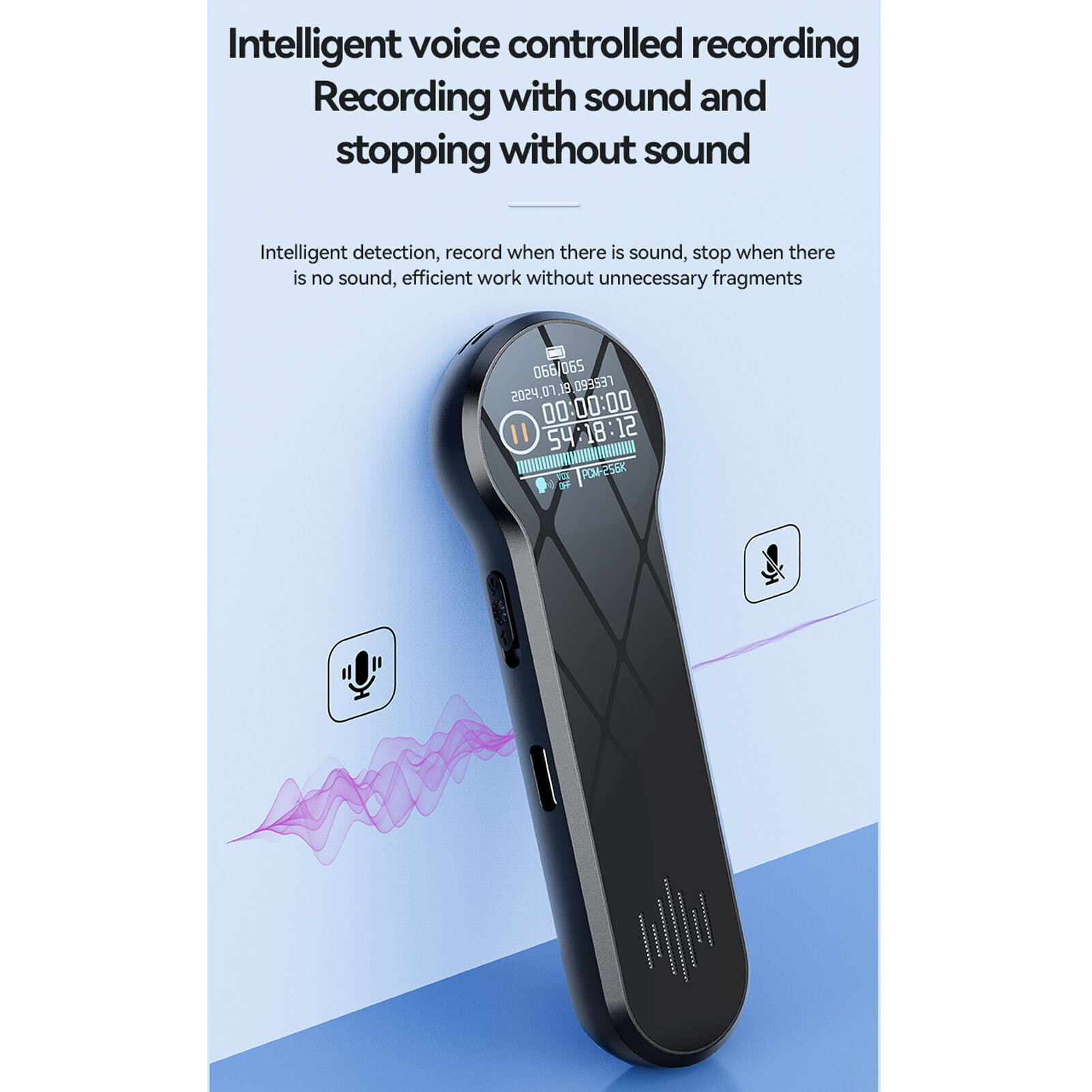 Диктофон с экраном 360 градусов объемного HD шумоподавляющее записывающее устройство One Click Save 4G