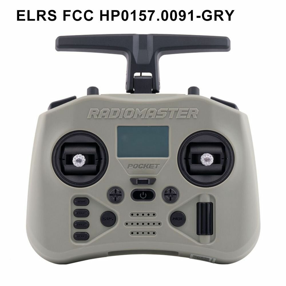 Радиопередатчик RadioMaster Pocket 2.4G на 16 каналов, оснащенный складной антенной и поддержкой протоколов CC2500 ELRS FCC, представляет собой премиум комплектацию