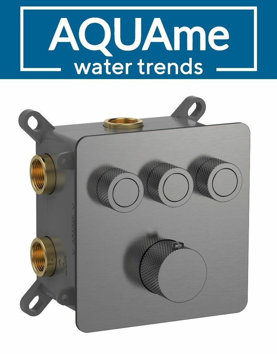 Смеситель для ванны AQUAme с термостатом встраиваемый AQM8812GM