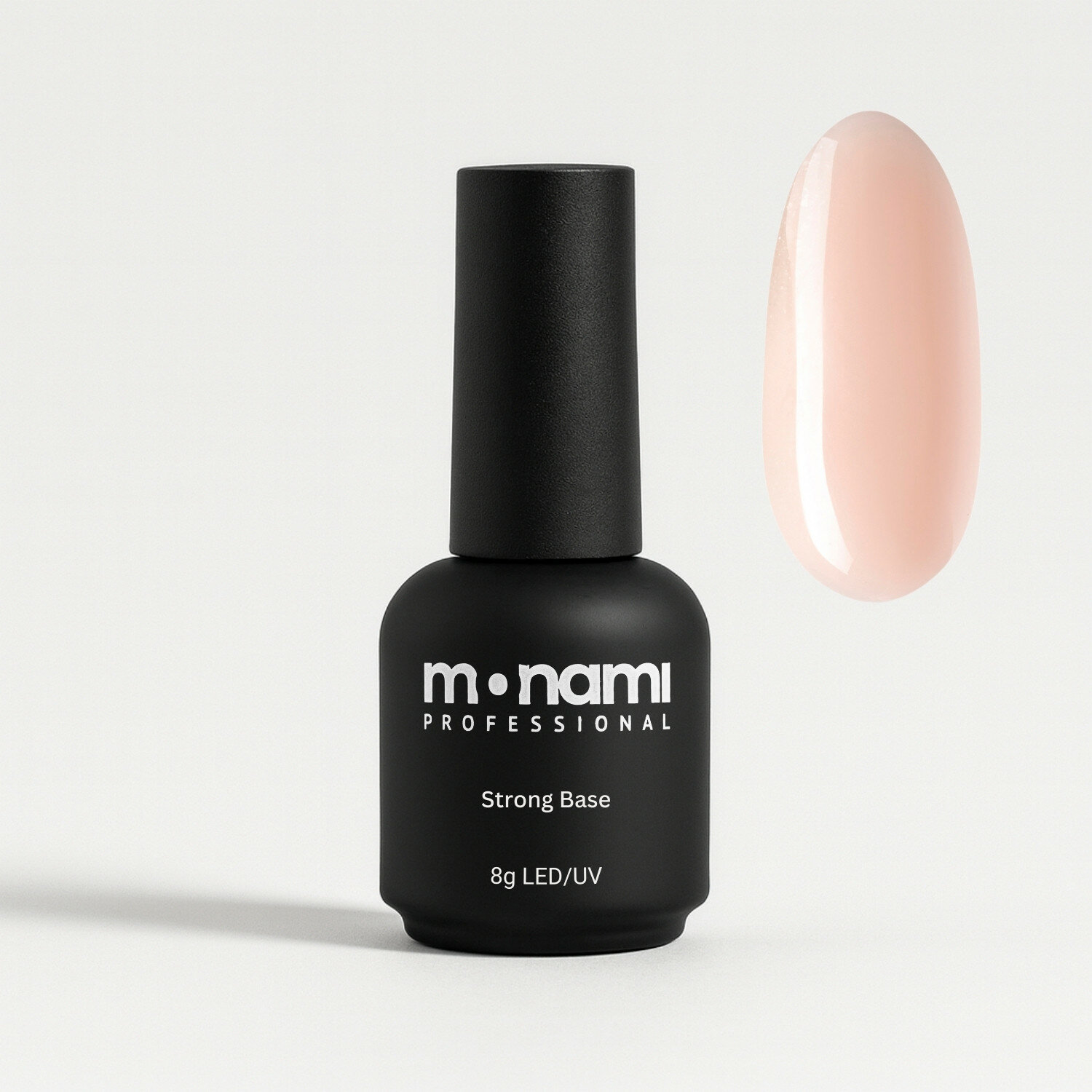 Базовое покрытие для гель-лака Monami Base Strong Misty Rose 15 г натурального оттенка, полупрозрачная