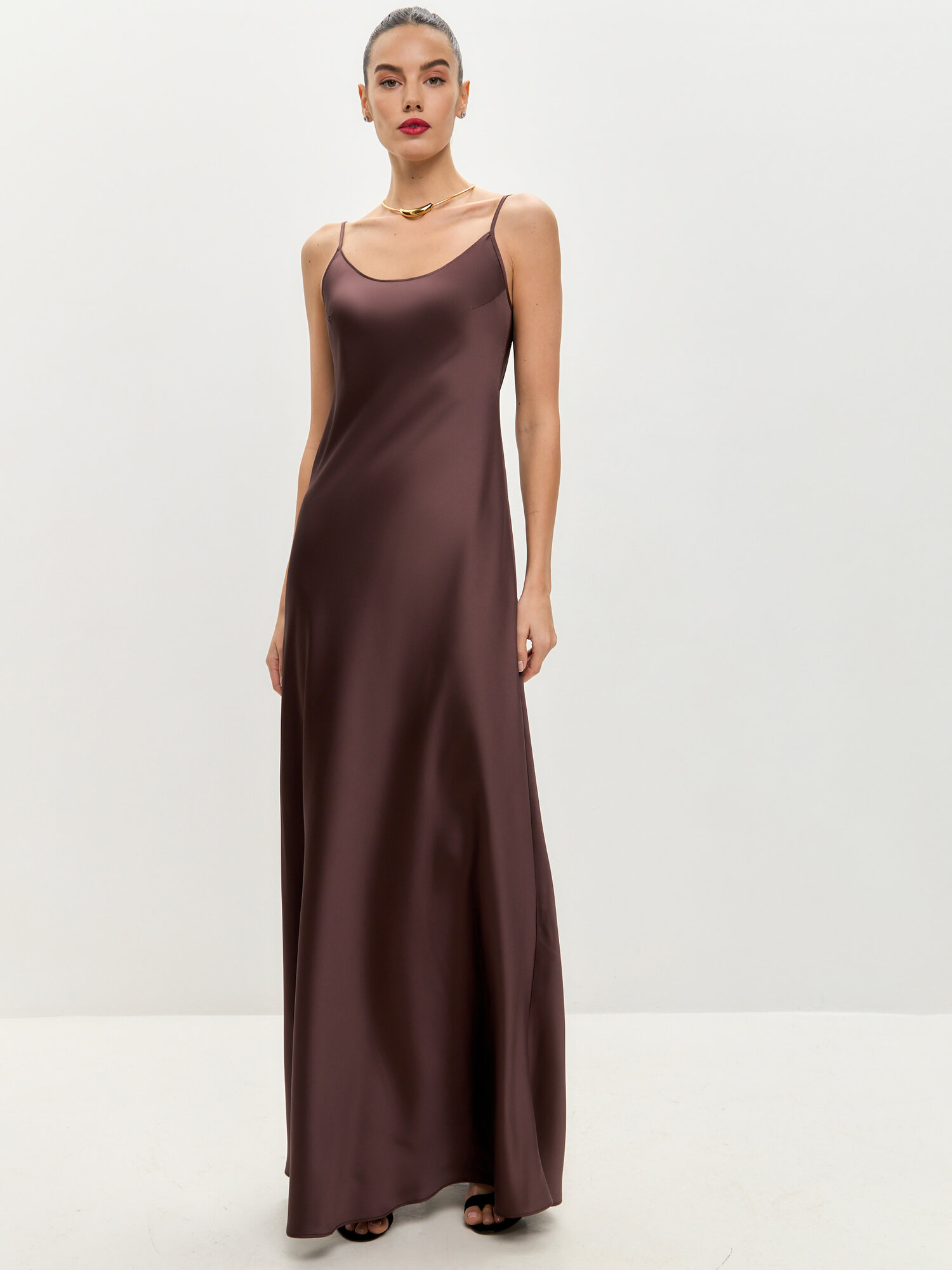 Платье шелковое Glamour макси