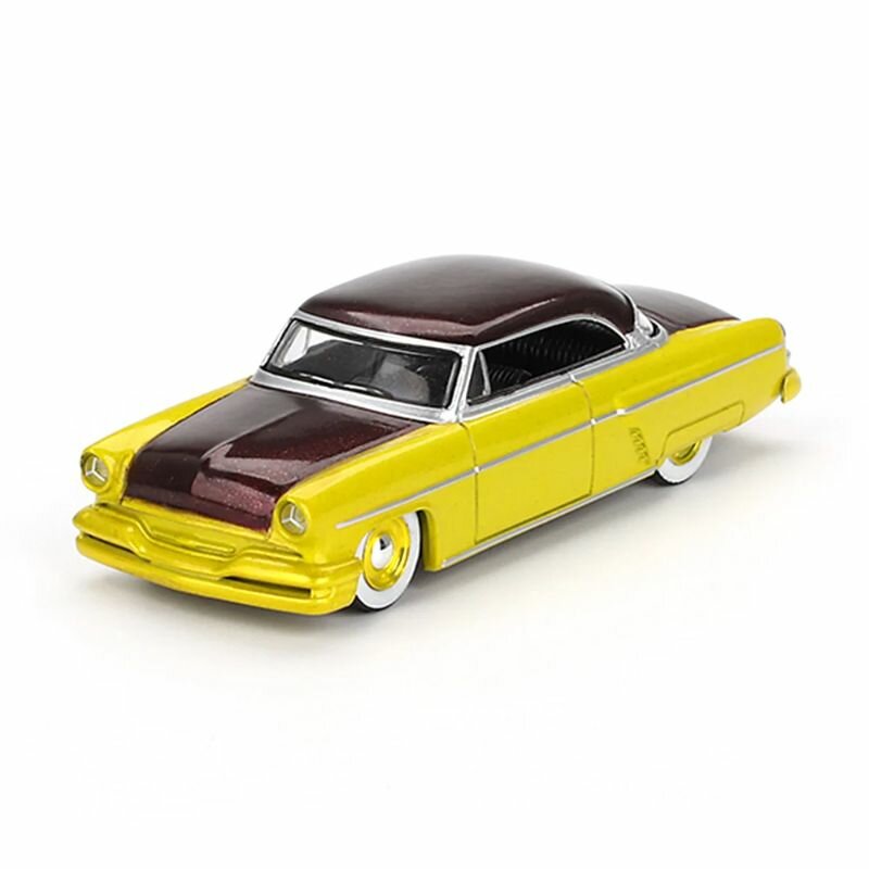 Машинка Mini GT 1/64 Lincoln Capri Hot Rod 1954 Lime Yellow LHDBlister Packaging