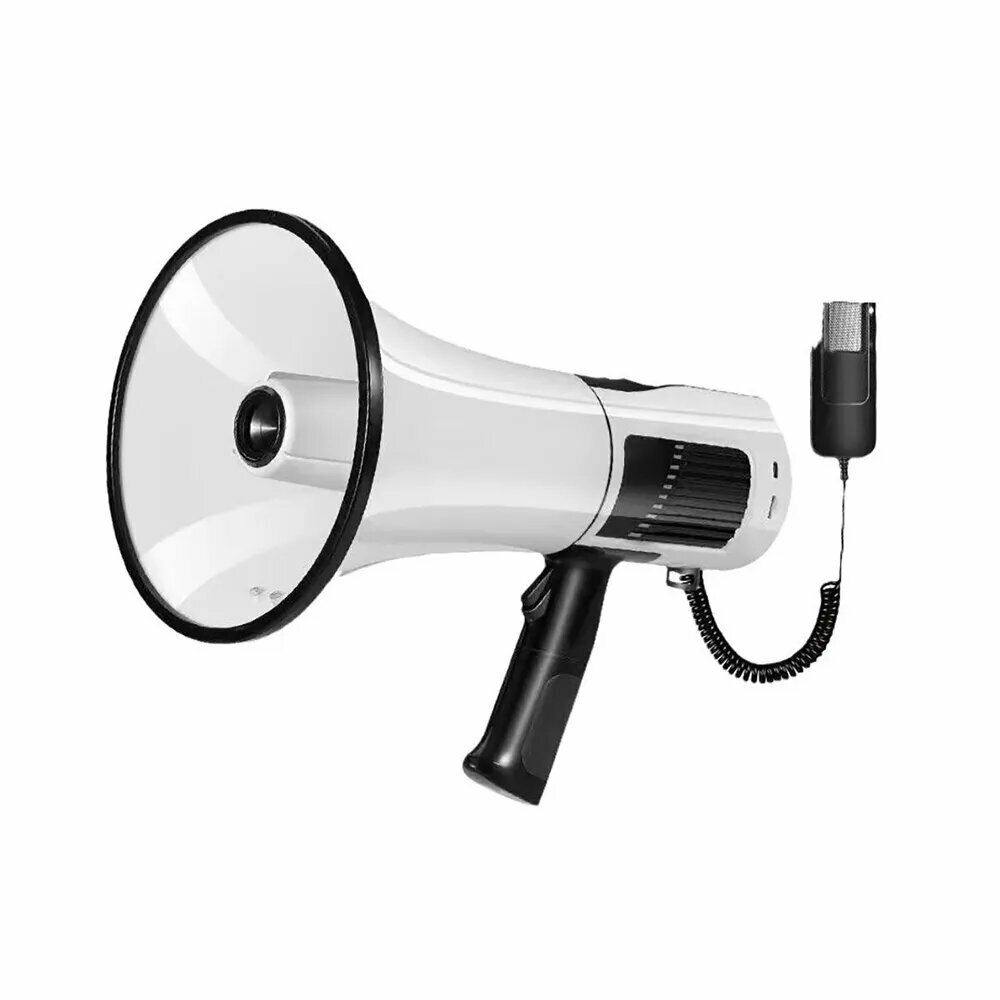 KNOW EASY-Рупор-громкоговоритель с Bluetooth, функцией серены, записи аудио, воспроизведения MP3 / Ручной мегафон 80 Вт и радиусом до 800 метров