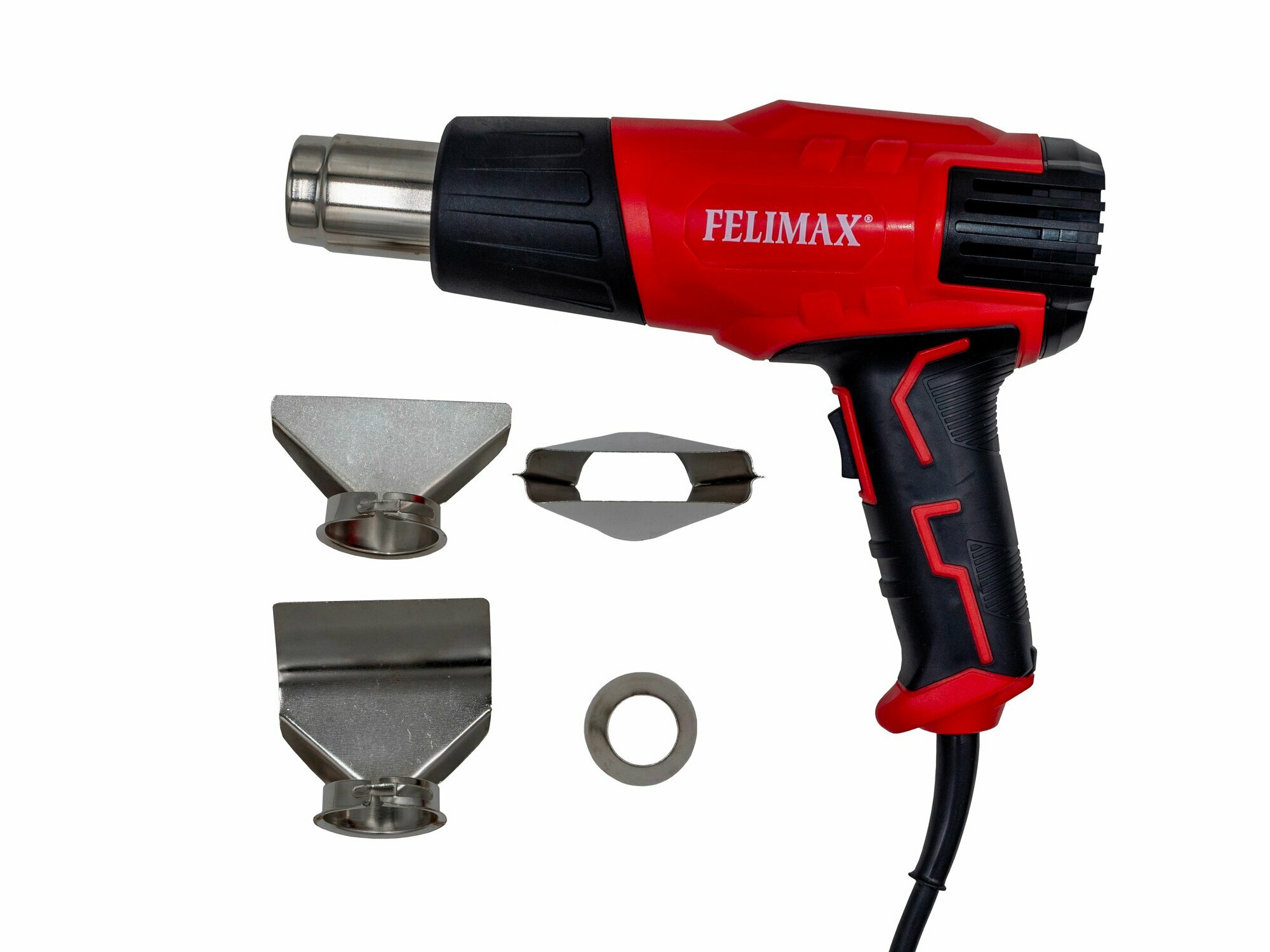 Фен электрический Felimax ФЭ-2000, 2000Вт, 3 режима, 4 насадки, термопредохранитель