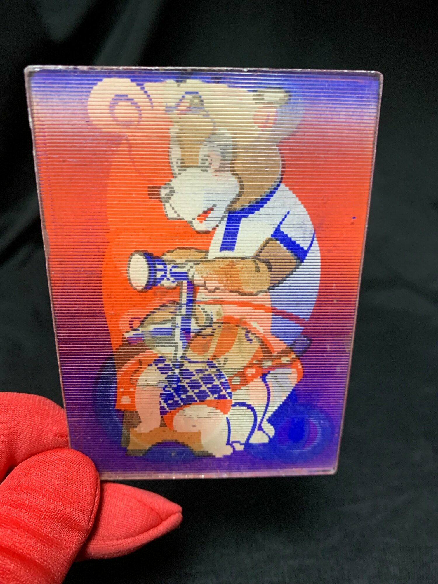 Коллекционная таблица умножения "стерео" Мишка (переливашка)