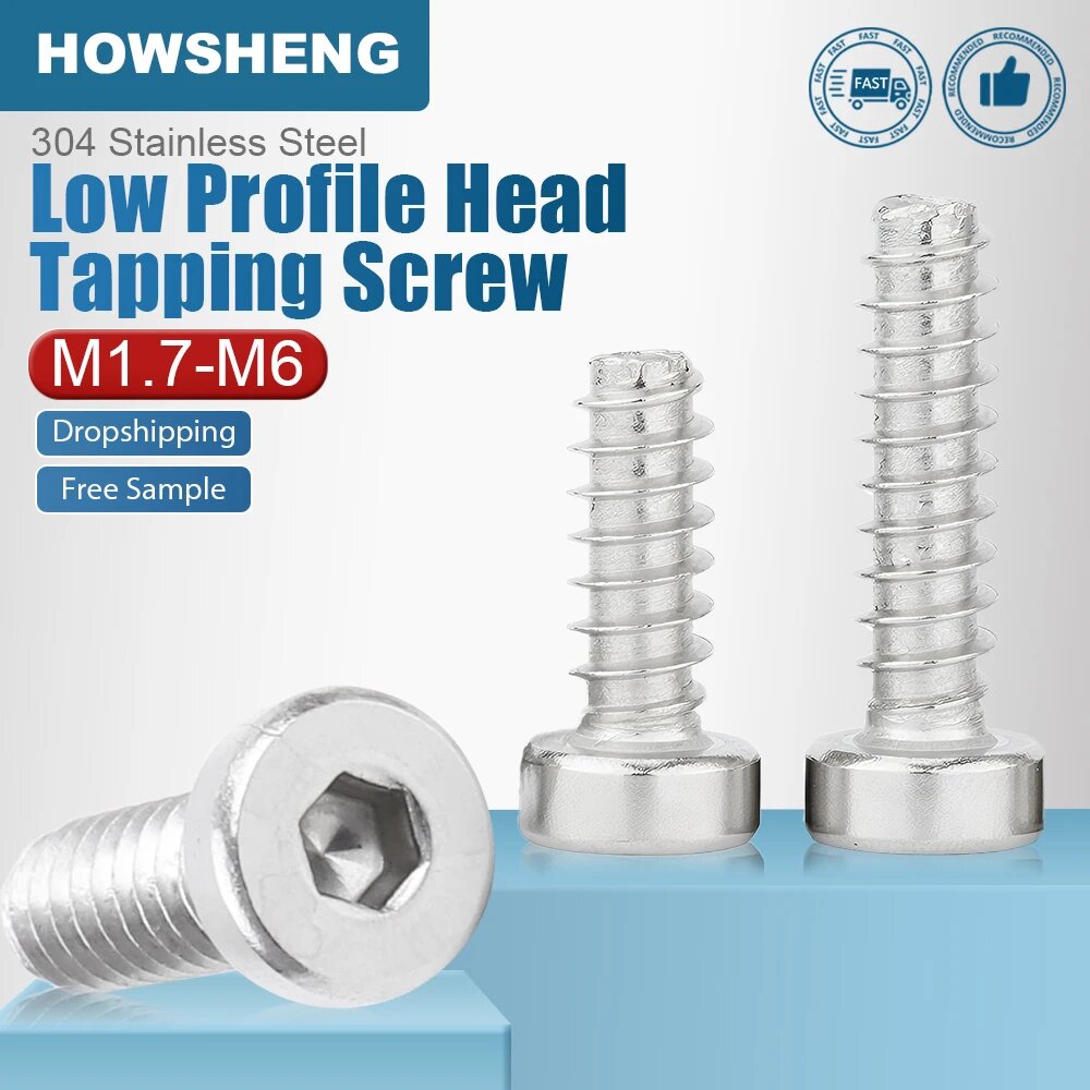 Саморезы Howsheng нержавеющая сталь M1.7-M6 M2 50pcs, 6mm