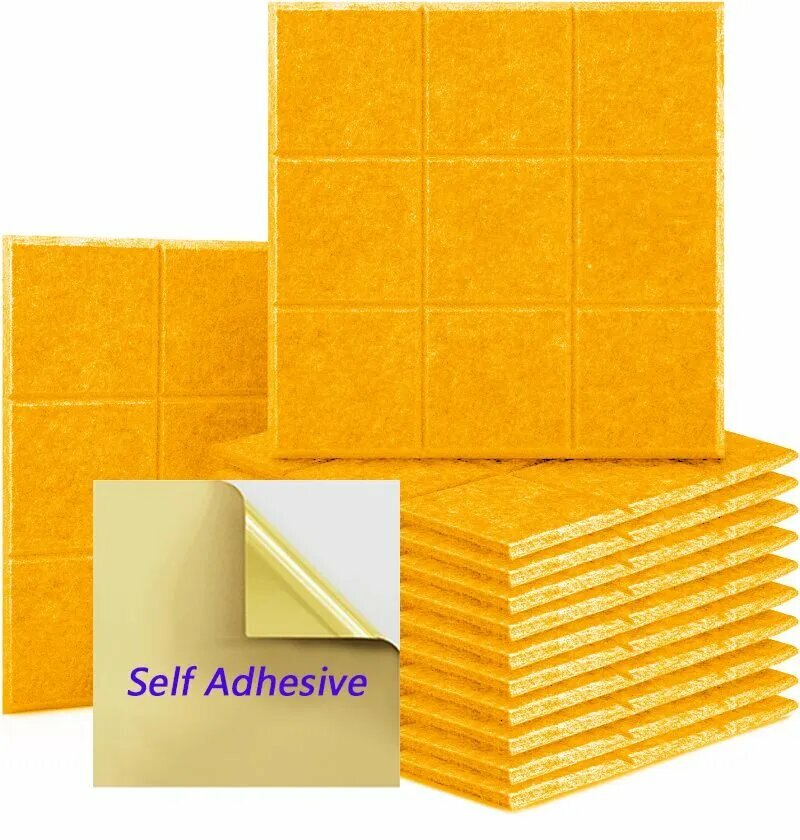 12 шт самоклеющийся акустический Доска 30x30x0.9cm Шумоизоляция для перегородок