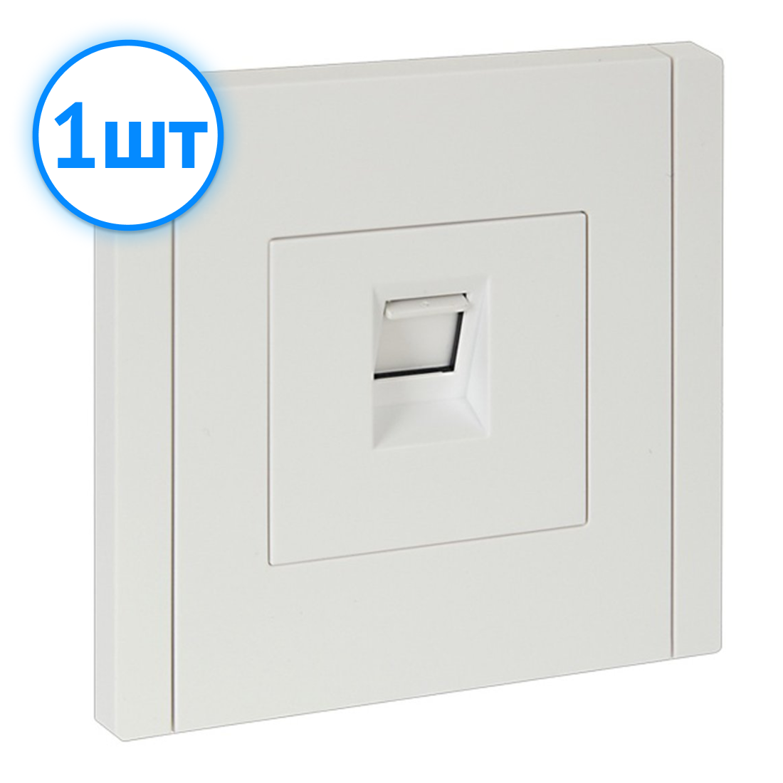 Розетка компьютерная IEK FORTE&PIANO RJ45 кат.5E FP232 белый FP-K10-1-K01