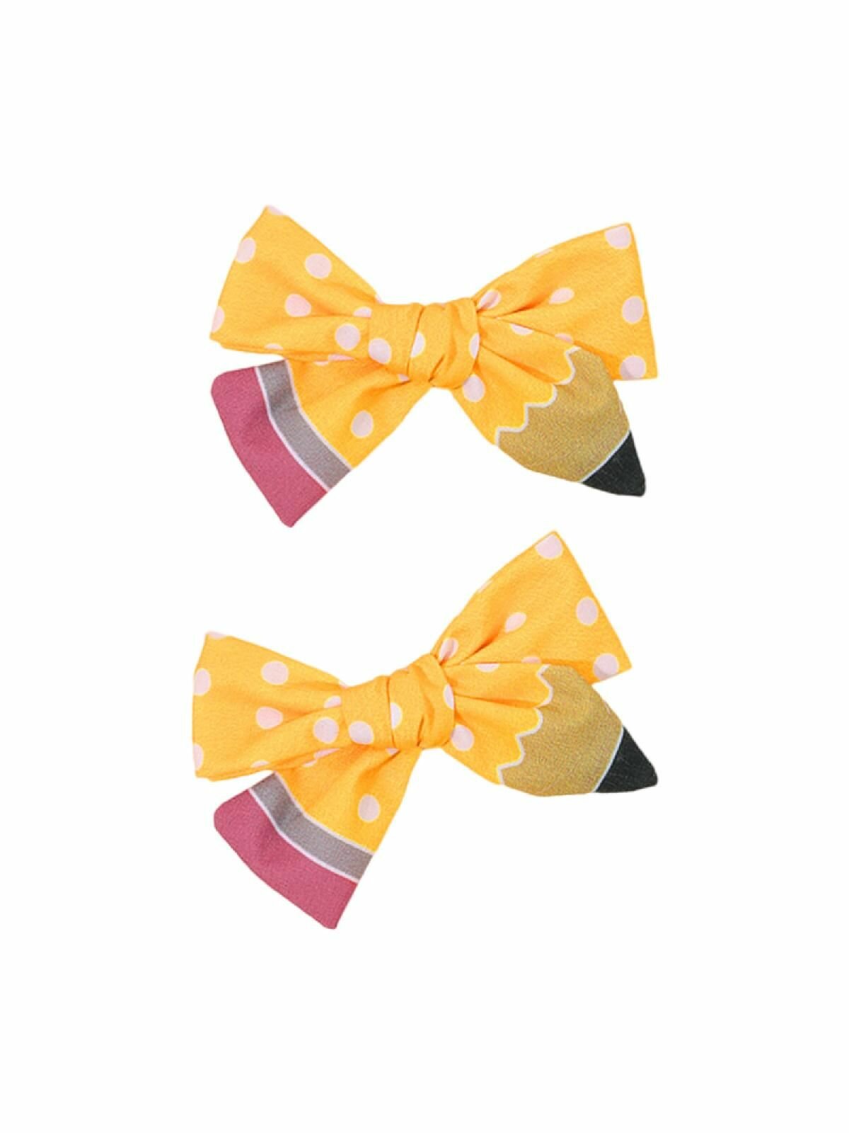 2 заколки для волос в форме карандаша для девочек и учителей, - Желтый ласточкин хвост p