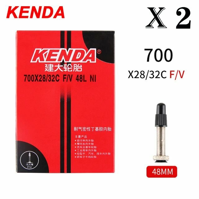 2 шт. велокамера KENDA 700x28/32c FV 48L