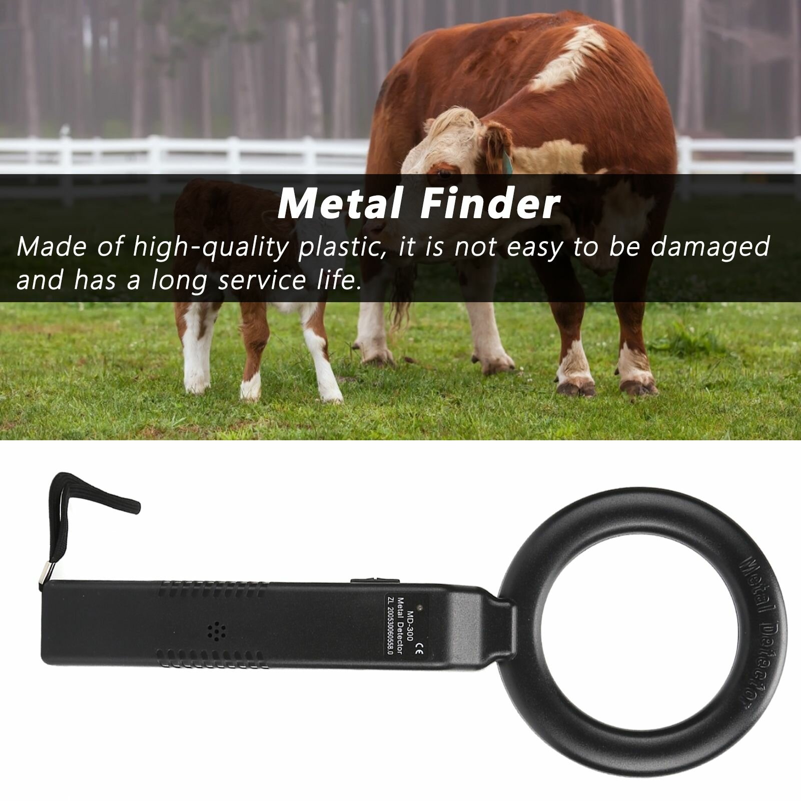 Ветеринарный Металлоискатель для Коров Прибор для Обнаружения Металла в Желудке КРС Ручной Детектор