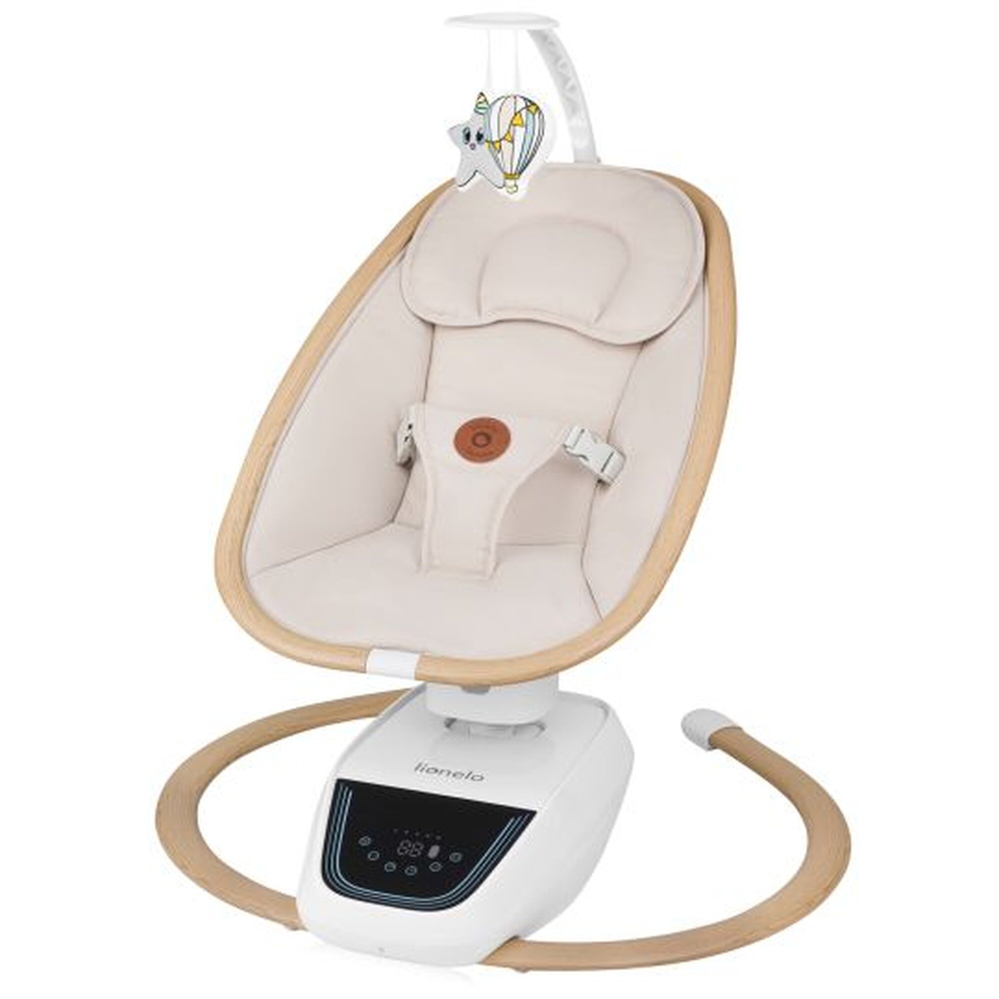 Кресло-качалка Lionelo "Olivia Beige Natural", 3D-укачивание, пульт ДУ, таймер, бежевый