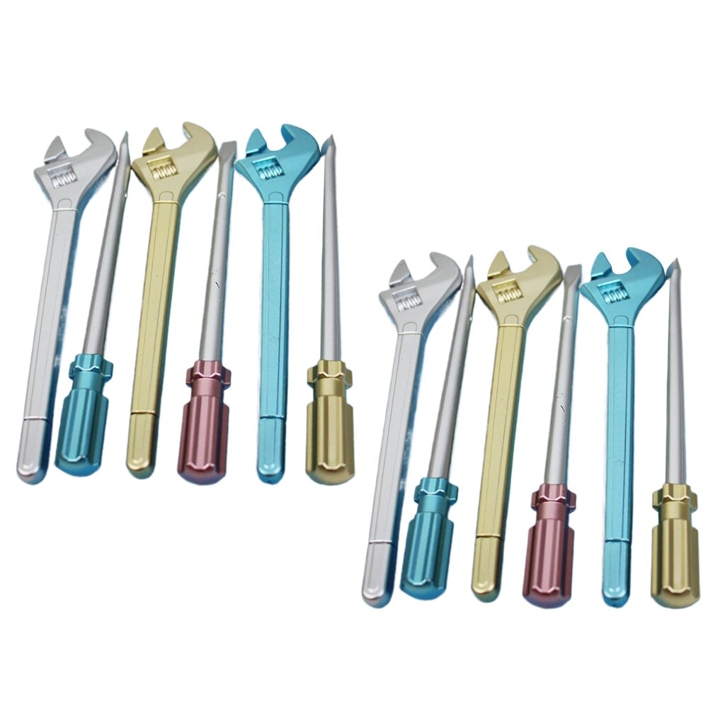 1 набор из 12 штук, гаечный ключ, отвертка, гелевая ручка для укладки волос