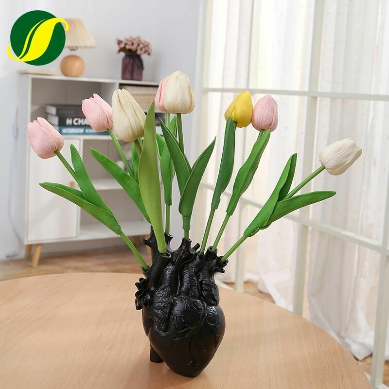 Ваза Love in Bloom. Дизайнерская посуда из фарфора,17,1, черный