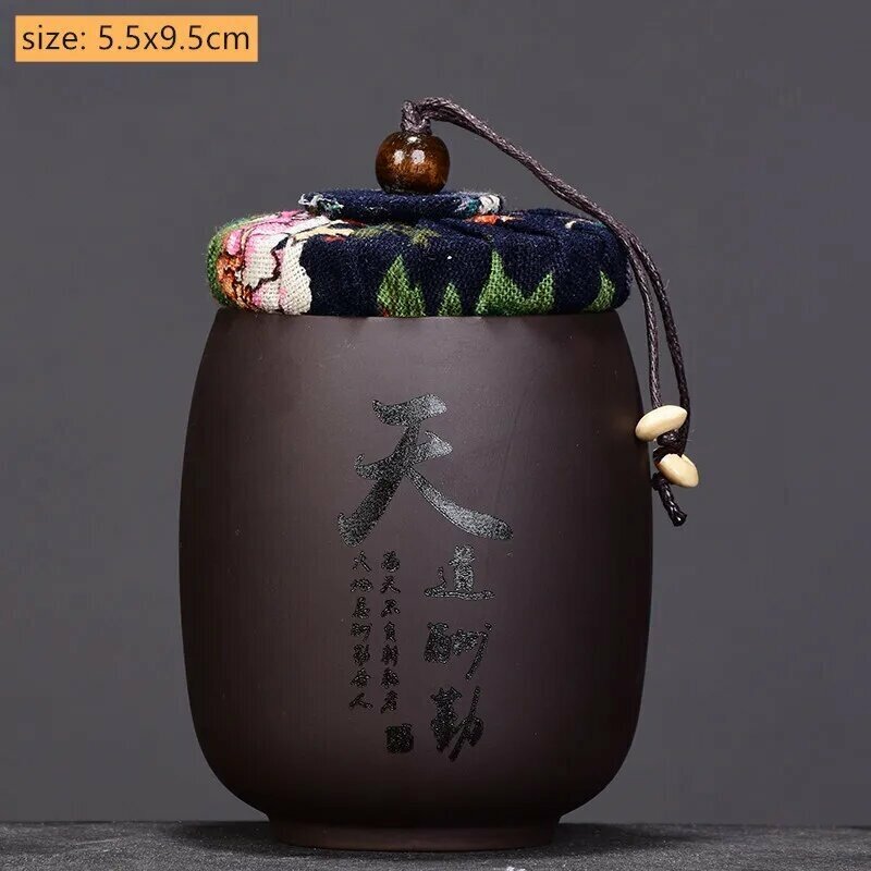 Китайская маленькая чайная банка с фиолетовым песком, Домашний Органайзер для чая, портативная герметичная емкость для кофе, кухонный резервуар для хранения, чайный контейнер на заказ, A6