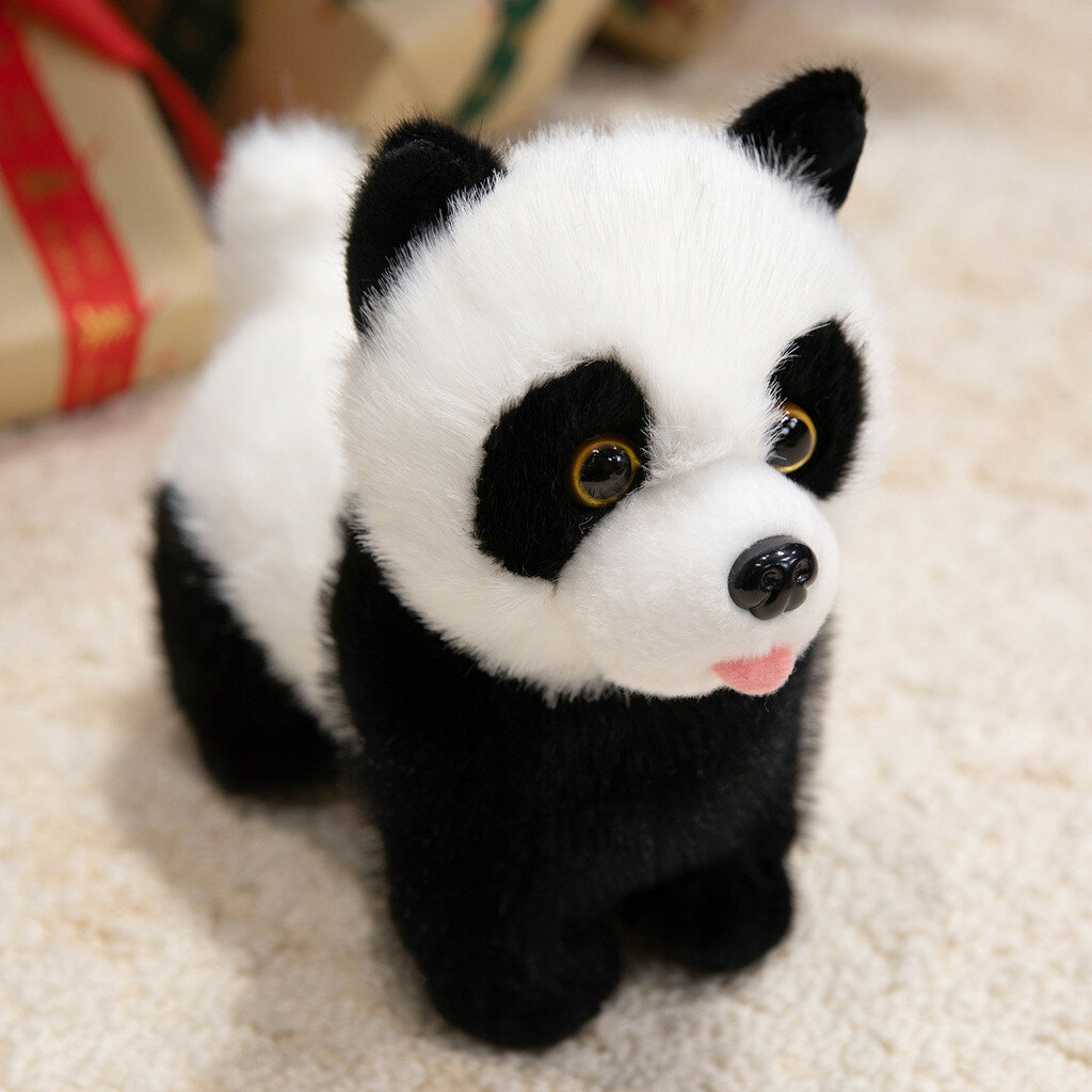 Tiger panda raccoon plush toy with pp cotton filling for kids and collectors, multicolor