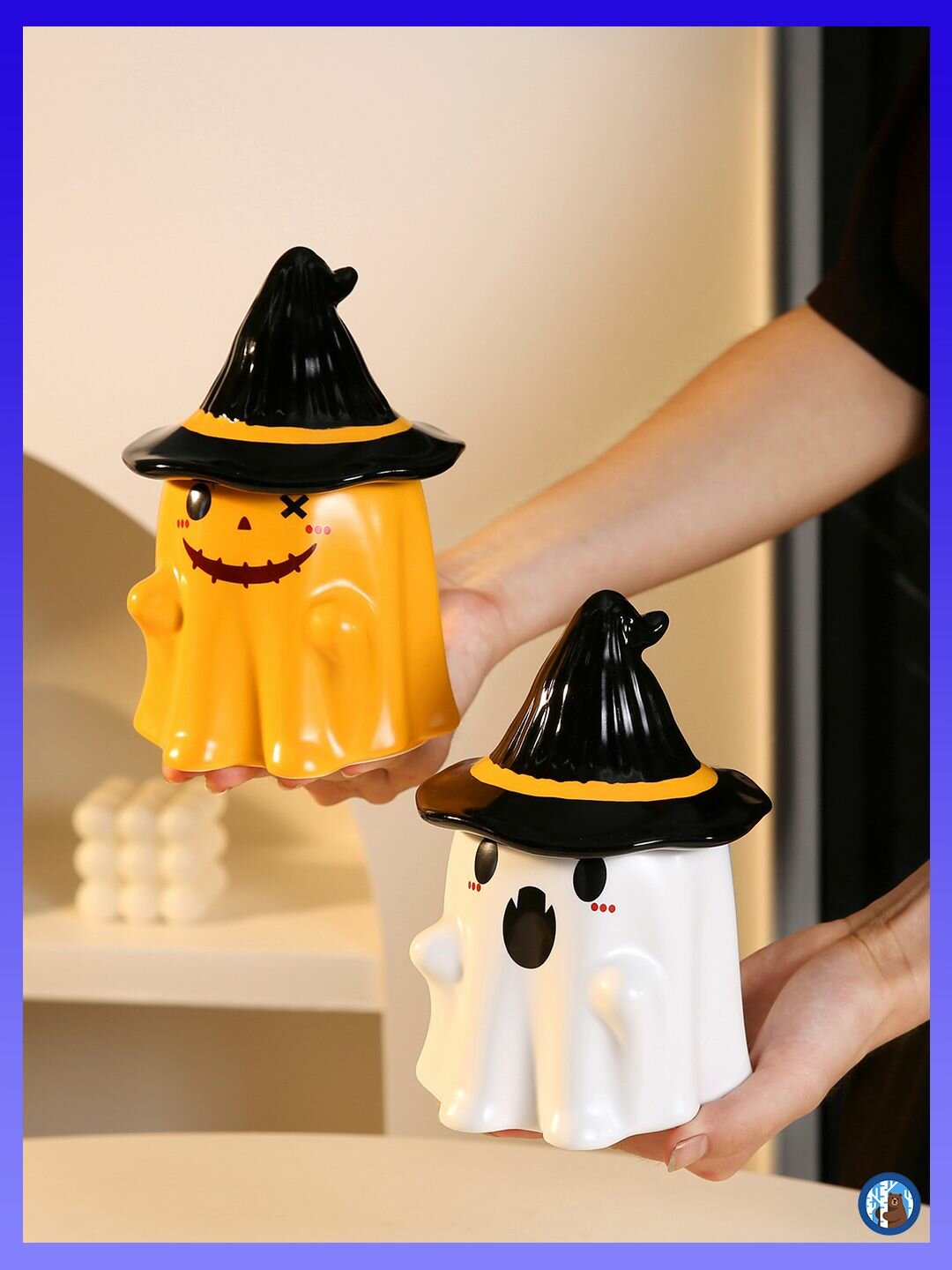 Кружка "Призрак-хулиган" 3D дизайн для Хэллоуина