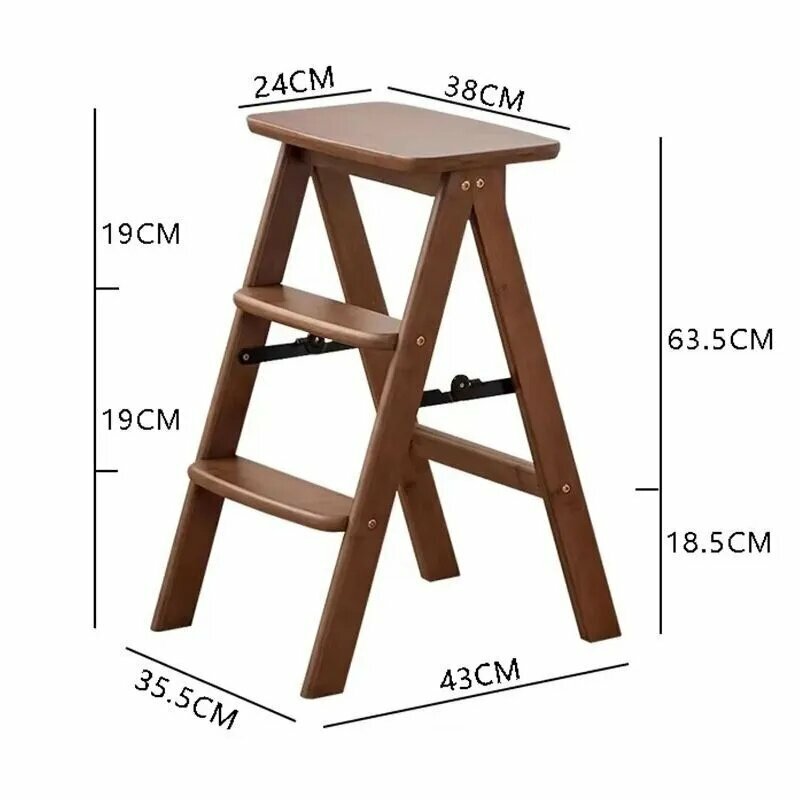 Деревянная стремянка для дома и дачи,3 ступени