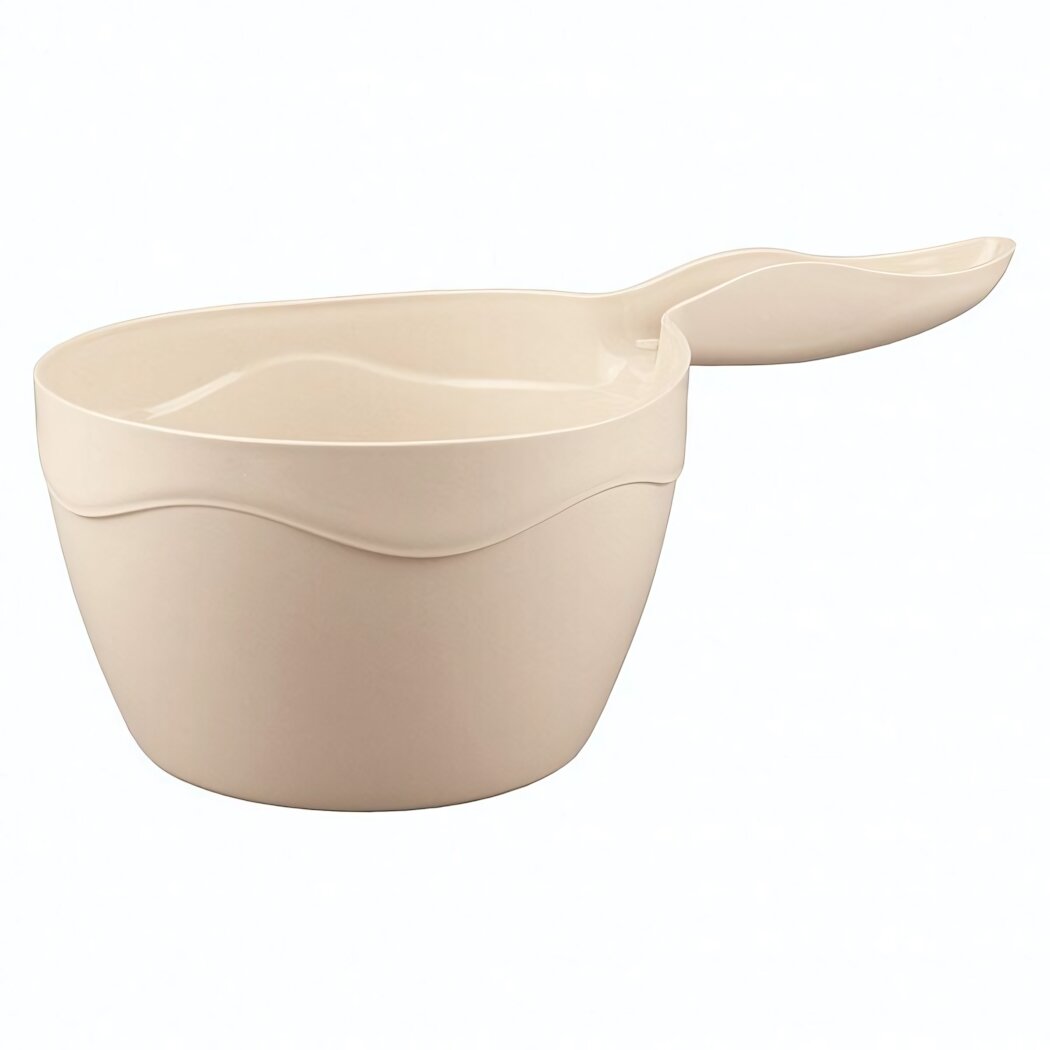 Ковш детский для купания 1,3л, пластик, бежевый, эргономичная ручка