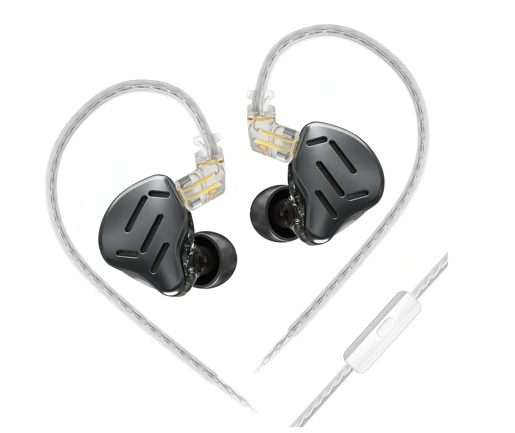 Наушники-вкладыши "KZ-ZAX", HIFI, 16 динамиков, гибридные, активное шумоподавление